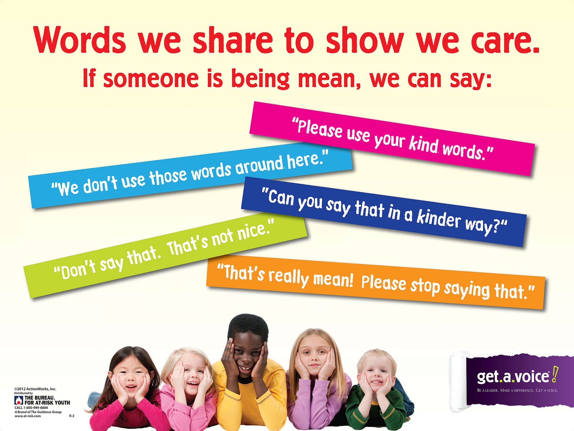 Get.A.Voice! (Grades K-2) Bullying Prevention "Words We Share" Poster ...